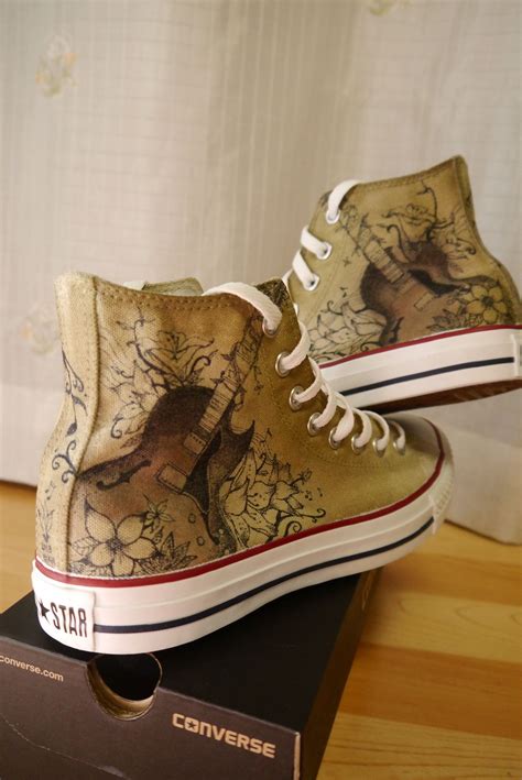 Converse Customize Design Guitar And Music Diy Shoes Cute Shoes