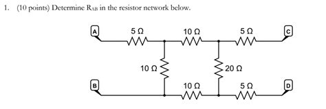 solved 10 ﻿points ﻿determine rab ﻿in the resistor network
