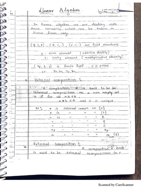 linear algebra pi aim pdf