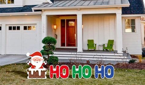 Santa Ho Ho Ho Yard Art Christmas Outdoor Decoration Garden Decor For