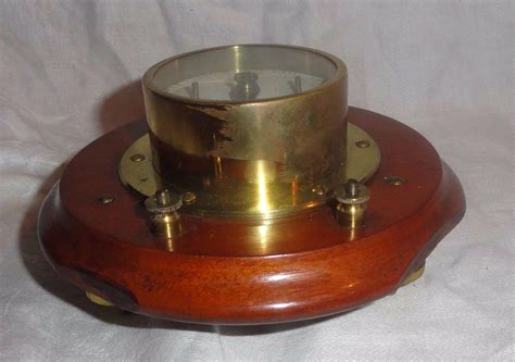 Antique Brass Cased Galvanometer In Dovetailed Wooden Box Thistleton