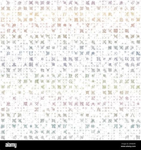 Letters Matrix Background Random Characters Of Chinese Traditional