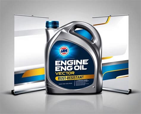 Engine Oil Advertising Poster Realistic Vector Illustration With
