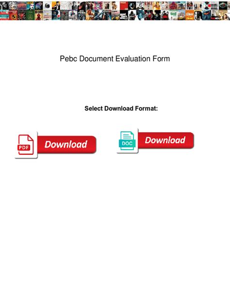 Fillable Online Pebc Document Evaluation Form Pebc Document Evaluation