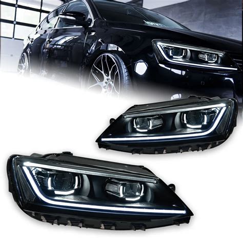 Led Headlights For Volkswagen Jetta Mk6 2012 2018 Dynamic Drl