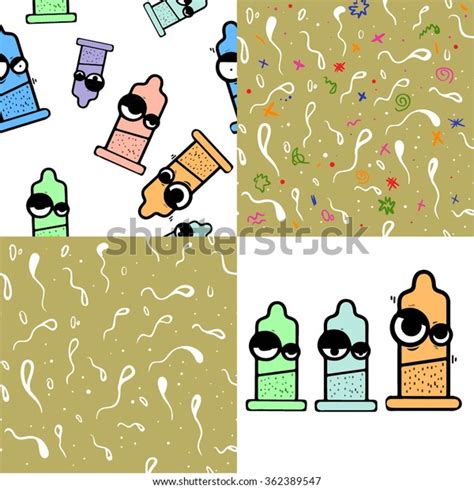 Sex Pattern Condom Vector Illustration Stock Vector Royalty Free