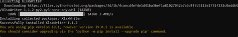 downloading a module xlsxwriter