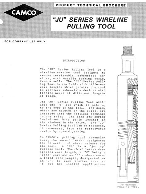 15 Camco Ju Pulling Tool Technical Brochure Pdf