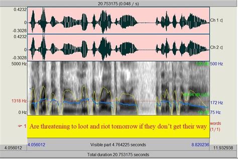 Sample One Of Praat Analysis Of The Frequency Pitch And Tone Unit In