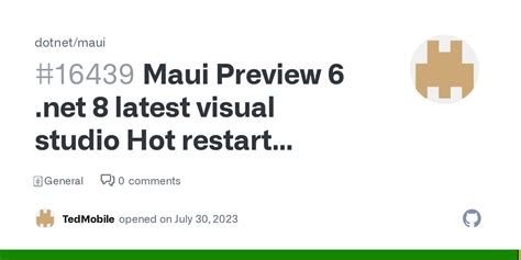 Maui Preview Net Latest Visual Studio Hot Restart Cannot Build It Dotnet Maui