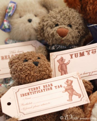 Bnute Productions Free Printable Vintage Teddy Bear Tags And Teddy
