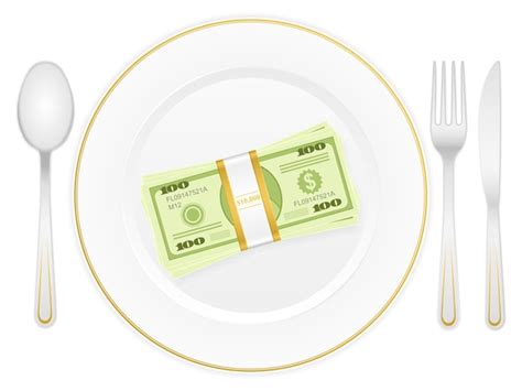 Premium Vector Plate And Dollar Pack