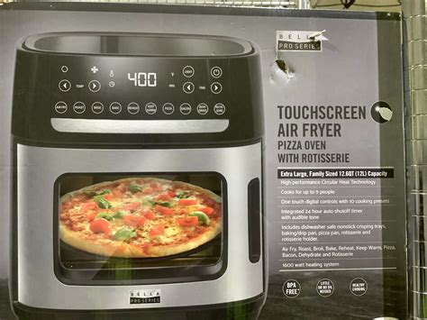 Bella Pro Series Touchscreen Air Fryer Pizza Oven With Rotisserie