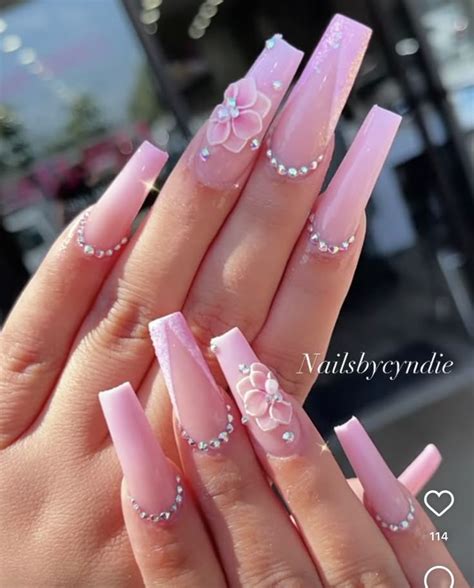 Nail Designs For Quinceanera Pink