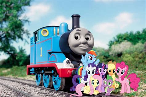 Thomas With The Mane 6 Spike By Thomastrainfan2006 On Deviantart