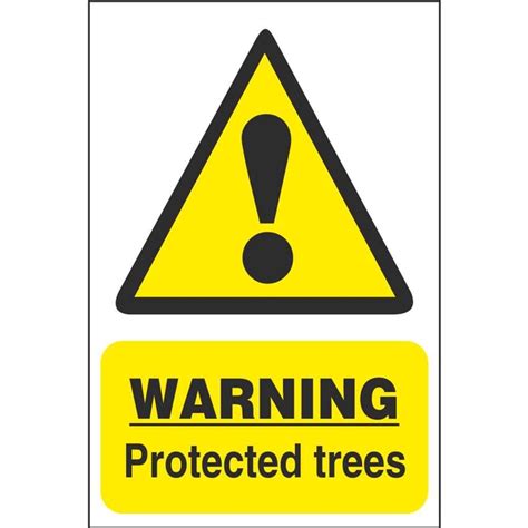 Warning Protected Trees Forestry Signs Forestry Hazard Signs Ireland