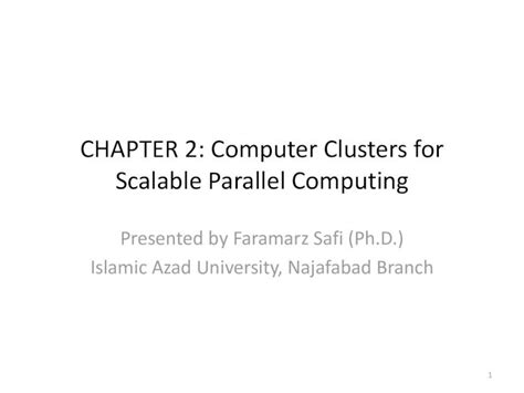 Pdf Chapter 2 Computer Clusters For Scalable Parallel Computing