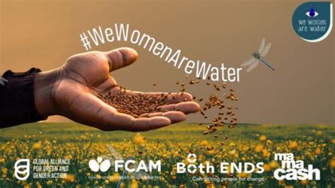We Women Are Water Call To Action To Support And Finance Gender Just