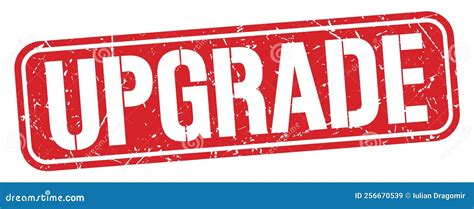 Upgrade Text Written On Red Stamp Sign Stock Illustration