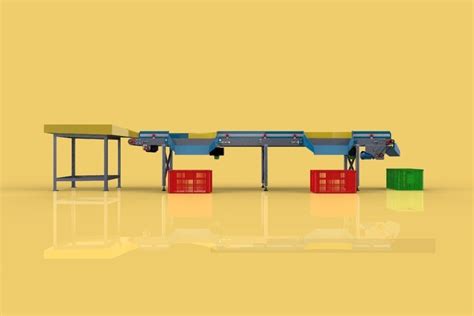Automatic Seafood Fish Sorting Machine Conveyor 3d Model Cgtrader