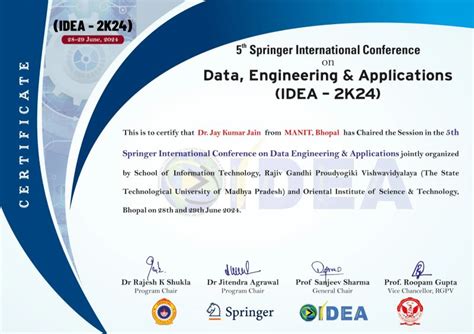 Dr Jay Kumar Jain On Linkedin Springer Conference