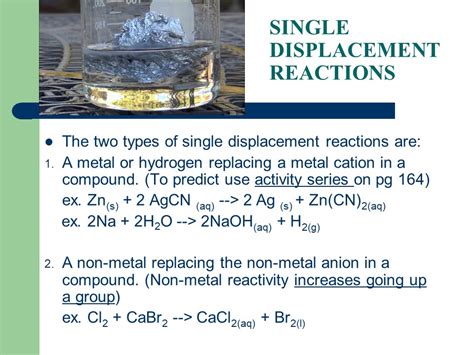 Single Displacement Reactions Powerpoints