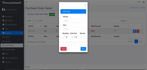Procurement System In Php And Bootstrap