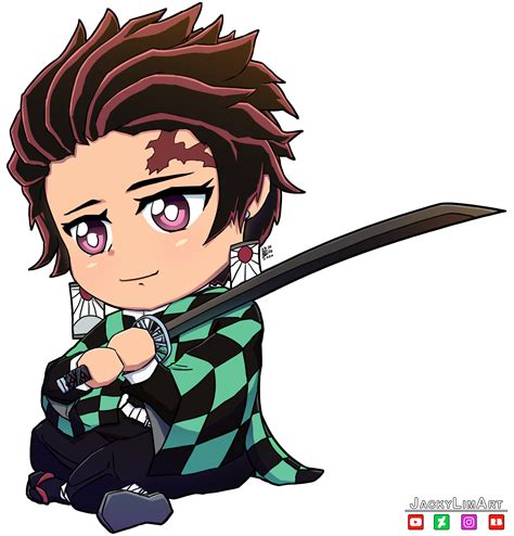 Video Kamado Tanjiro Chibi Fanart Redbubble By Jackylimart On