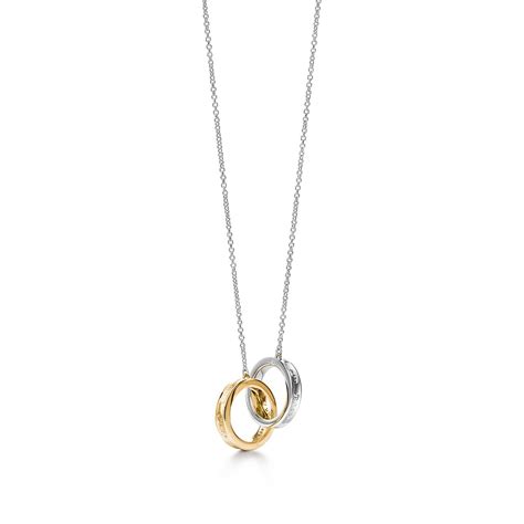 Tiffany 1837 Interlocking Circles Pendant In Sterling Silver And 18k Gold Tiffany And Co Malaysia