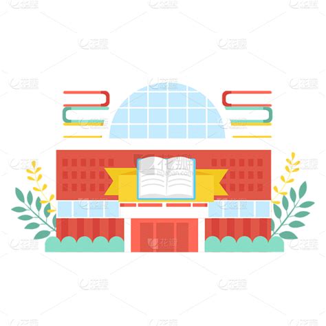 矢量 学校建筑元素