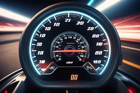 Speedometer Scoring High Speed In A Fast Motion Blur Racetrack Background Speeding