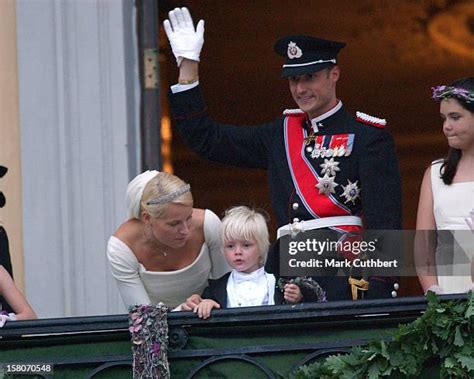 918 The Wedding Of Crown Prince Haakon Of Norway And Mette Marit Stock