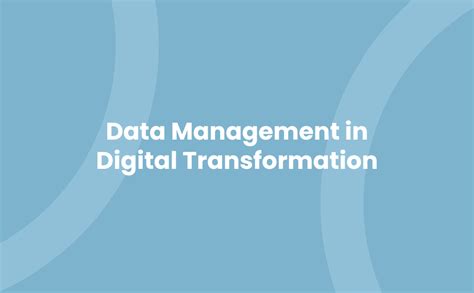 Data Management In Digital Transformation Avrion Crm