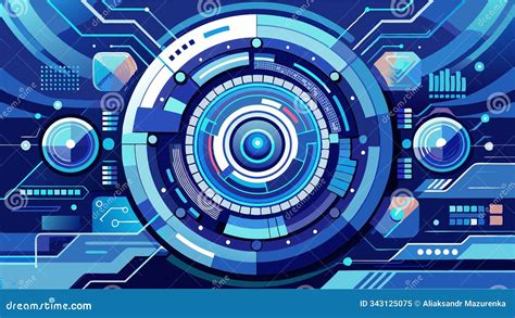 Abstract Techology Background Blue And Light Tone Stock Vector