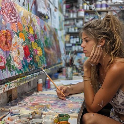 Free Artist At Work Image Artist Painting Studio Download At