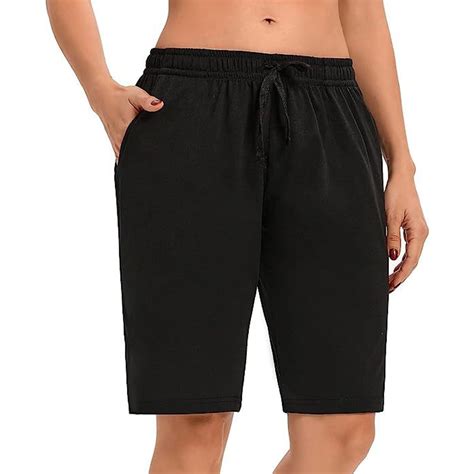 Erwazi Womens Bermuda Shorts Drawstring Summer Running Gym Workout