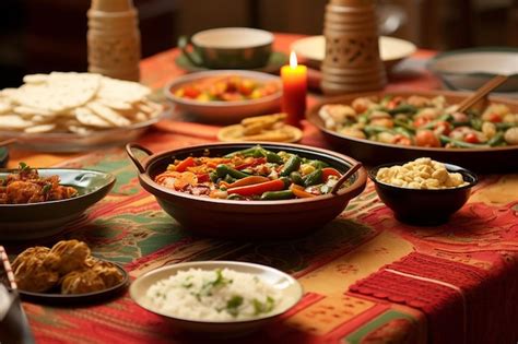 Premium Ai Image Multicultural Meal Representing Different Cultures