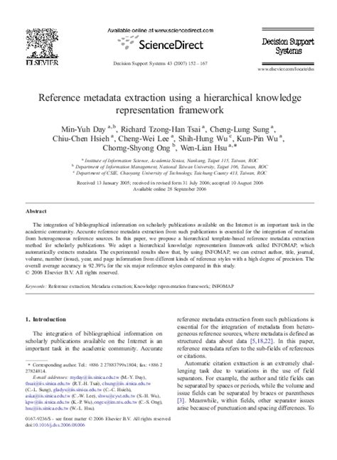 Pdf Reference Metadata Extraction Using A Hierarchical Knowledge Representation Framework