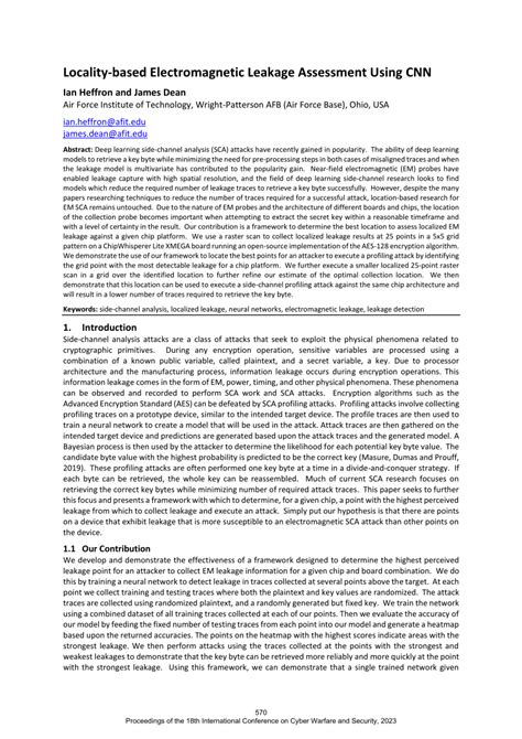 Pdf Locality Based Electromagnetic Leakage Assessment Using Cnn