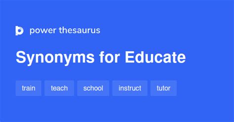 Educate Synonyms 1 237 Similar Words And Phrases