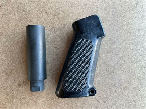 Vietnam Colt Model 607 Carbine Moderator And Original Bakelite Grip