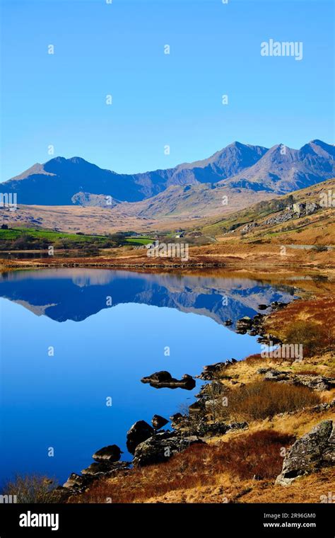 Landscape In Snowdonia National Park In Wales Great Britain Stock