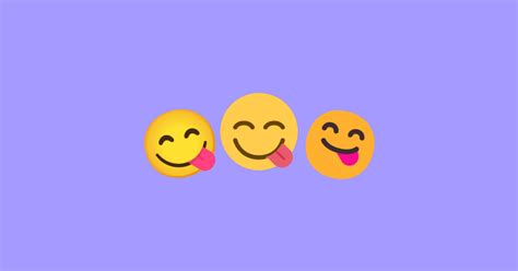 😋 品尝美食的脸 Emoji Face Savoring Food Emoji