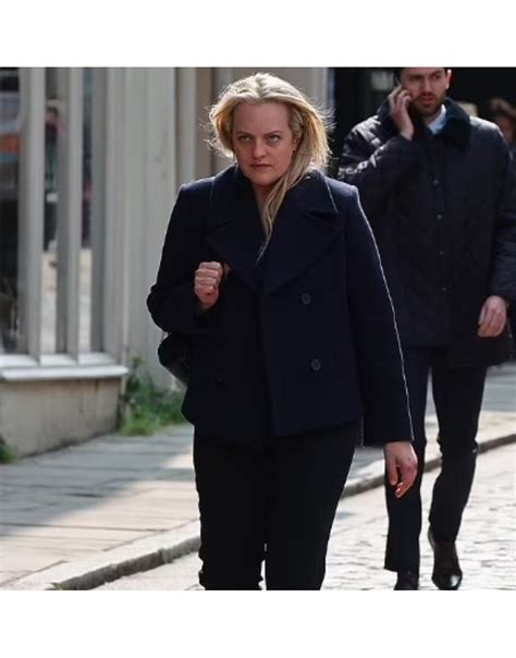 The Veil 2024 Elisabeth Moss Blue Jacket Imogen Salter Blue Jacket