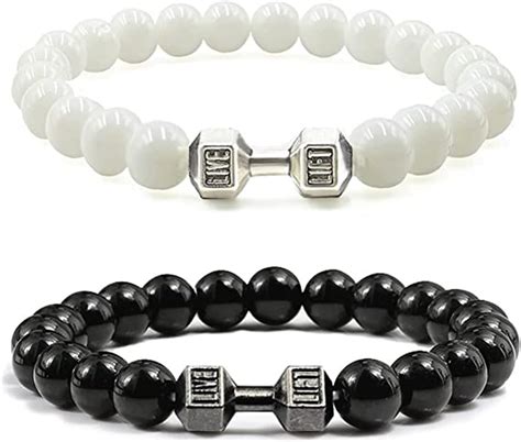 Mifynn 2pcs Gym Bracelet Dumbbell Bracelet For Men Women