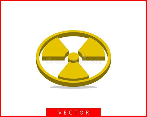 Radiation Icon Vector Warning Radioactive Sign Danger Symbol Stock