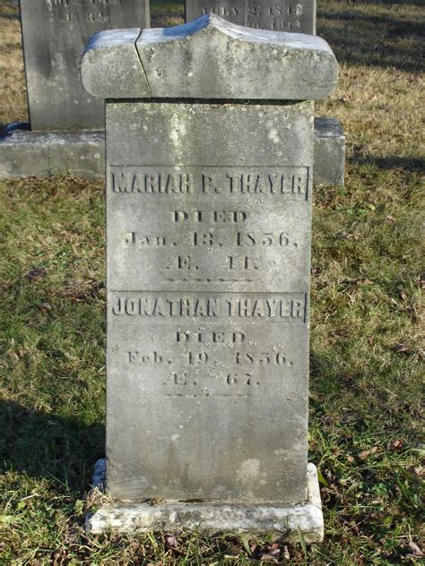 Jonathan Thayer 1789 1856 Find A Grave Memorial