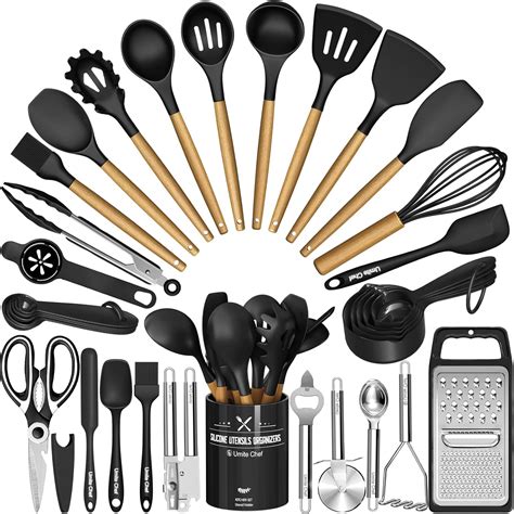 Umite Chef Kitchen Utensils Set 34pcs Silicone Cooking Utensils With