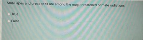 Solved Small Apes And Great Apes Are Among The Moșt