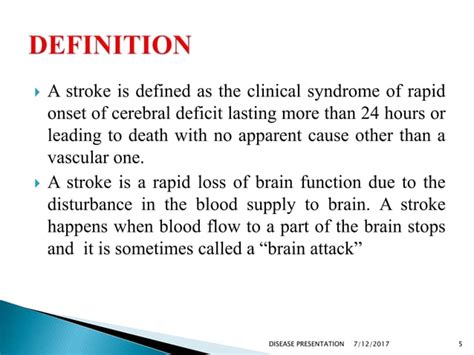 Stroke Presentation Ppt